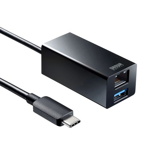 USB Type-CポートをLANポートに変換するアダプタを内蔵しています。 USB Type-CをLANポートに変換するので有線でLANを接続したいときに最適です。 ギガビットのLANに対応しています。 USB3.2 Gen1(USB3....