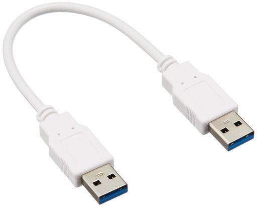 USB3.0対応の両端Aオス(ストレート結線)ケーブル USB : 3.0 (3.1 Gen1、最大5Gbps)、2.0対応 端子1 : USB A(オス) 端子2 : USB A(オス) ※特殊用途向きです。クロス結線タイプ「USB3A-...