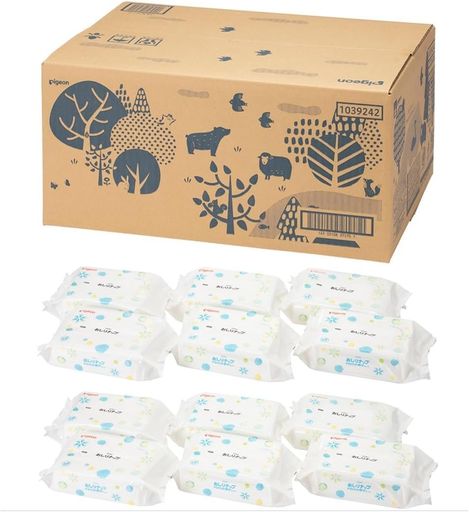 うんち汚れをくぼみに取り込みすっきり落とす 厚手おしりふき ケース品