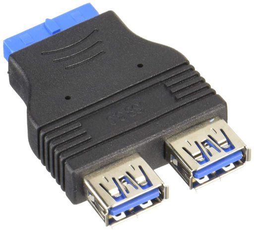 端子 : USB3.0 M/B接続用10ピン - USB A・メス(x2)