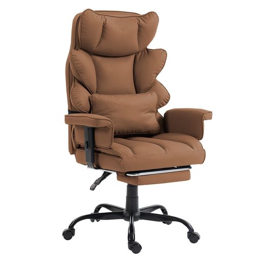 製品仕様とサイズ:外寸:幅51x奥行50x高さ121~129cm / 座面サイズ:幅49x奥行45cm / 背もたれサイズ:幅53x高さ81cm。重量:約15.3kg/耐荷重:約120kg。調節角度90~135°。ヘッドレストつき/ランバー...