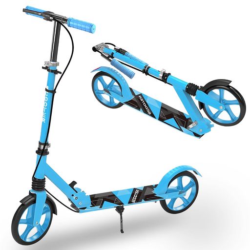 【安定した滑走を実現】ホイール直径8インチ(20CM)、さらに車輪が大きい前輪には衝撃吸収サスペンションシステムが装備されており、内蔵されたスプリングが振動の一部を吸収し、多少のガタガタ道や凸凹道、砂利道でもスムーズに走行でき、快適で安全な...