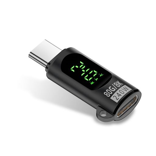 PC 高出力充電: このUSB Type-c 延長アダプタは最大240Wの高速充電をサポートし、デバイスのニーズに応じて電力出力パラメーターを自動的に調整します。LEDインジケーターが接続状態を一目で確認できます。 高速データとビデオ: 8...