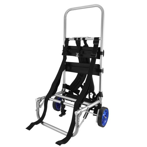 「手押し&amp;背負いで快適」このキャリーカートは、荷物を引いて運ぶ『手押しカート』としても、背中に背負って持ち運ぶ『背負子』としても使える2WAYタイプ。釣りやアウトドアでの移動、車の停車位置からポイントまでの距離がある時など、状況に応...