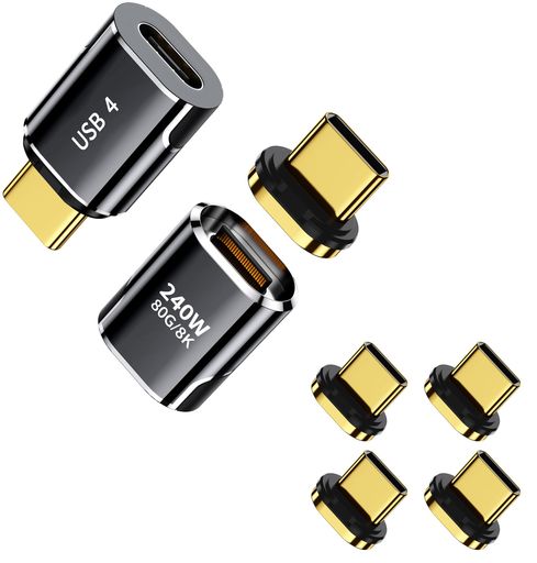USB-Cインターフェースを磁気吸着機能付きUSB-Cへ変換する 80Gbps 超高速データ転送:最新のUSB4 V2規格に対応し、最大80Gbpsの高速データ転送が可能。Thunderbolt3/4/5との互換性があり、USB2.0、3....