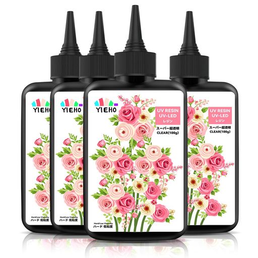 ジュエリー, 工業用鋳造 【品質が良い低粘度UVレジン】UVレジン液の粘度は1000cpsです。透明で透き通っています、超ハード、硬化が速くて、においが低くて、気泡が少なくて、黄色くなりにくく、して。さらに重要なのは、芸術品の豊富な色を保つ...