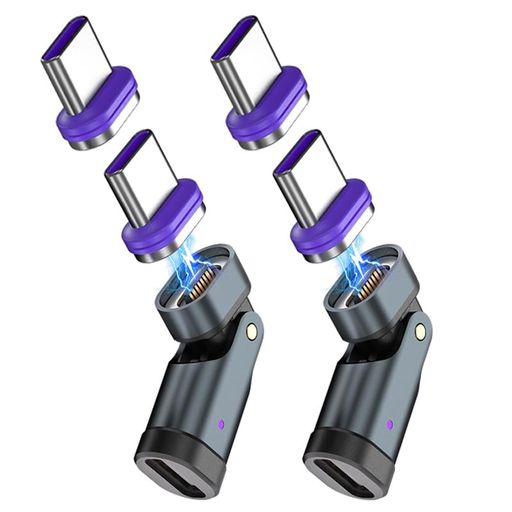 【pd 240W高速充電】このUSB C磁気アダプターの出力は最大240W(48V/5A)に達することができ、140W/100W/60W/45W/18W/10Wにも適しています。 USB C 90度アダプターは、複数の電源デバイスに適してい...