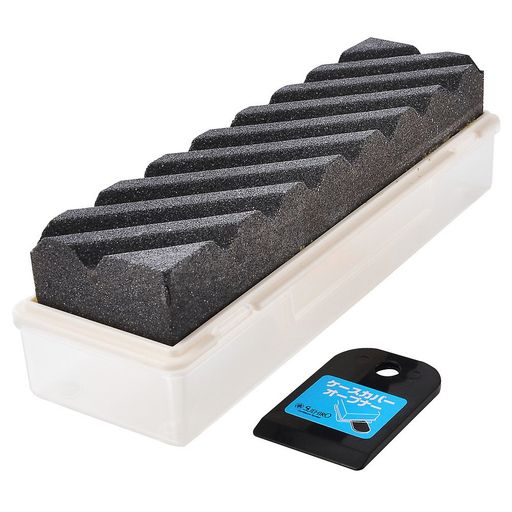 用途:荒砥石修正用、片べりや目づまり修正 砥石サイズ:206x54x27mm 収納サイズ:219x68x35mm 付属品:透明収納ケース 質量:590g 材質:砥石:カーボンランダム、ケース部:特殊スチロール