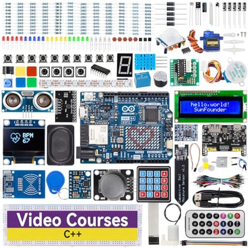 「Arduino 初心者向けオールインワン・スターターキット」本キットは、オリジナルの Arduino Uno R4 ボード、300 以上の高品質なコンポーネント、教育者 Paul McWhorter との共同制作による 60 以上の無料ビ...