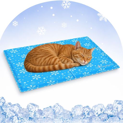 ひんやり 🧊雪の結晶️【触れた瞬間ひんやり・真夏の暑さ対策に】マット内部の冷感ジェルがペットの体から伝わる熱を吸収・放散し、ひんやり感を長時間キープします。水・電気・冷蔵は不要で、置くだけですぐに使えるジェルクールマットです...