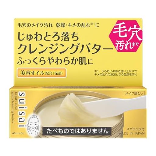 毛穴のメイク汚れ 乾燥・キメの乱れ※に じゅわとろ落ちクレンジングバター こっくり濃密なバター状クレンジングが手のひらで包み込むとじゅわっととろけてメイク・毛穴の詰まり汚れも溶かし出すように落とします。 クレンジング