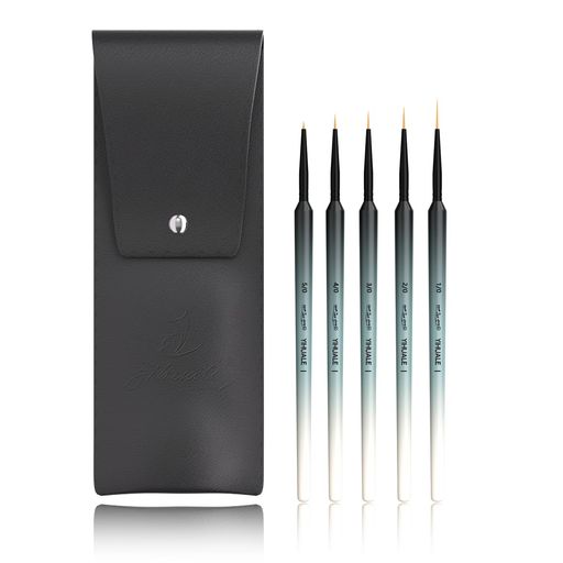 🌸 【5本ストリッピングブラシ】: 5mm、6mm、12mm、15mm、20mmの5つの長さのブラシチップがあります。ネイルブラシセットは、ギンガム、ストライプ、タータン、チェック柄、および水平、垂直、斜めの太い線の作成が必...