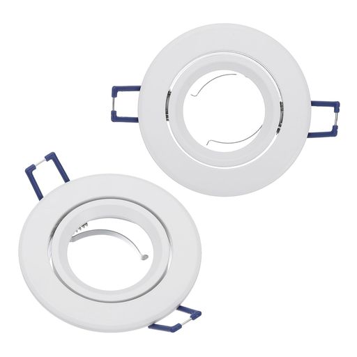 材質:アルミ合金; カラー:ホワイト; 電球取付方法:バックマウント; 内径:50mm / 1.97インチ; 対応電球径:50mm / 1.97インチ; 外径:87mm / 3.43インチ; 高さ:25mm / 0.98インチ; 取付穴径(...
