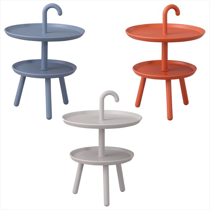 ■かわいらしいフォルム／フィンランド語で「お花」という意味の『Kukka』（クッカ）。まるでお花のようなデザインのサイドテーブルなので、お部屋のワンポイントデザインとしてコーディネートにオススメです。■安心トレータイプ／上下のテーブルはどち...