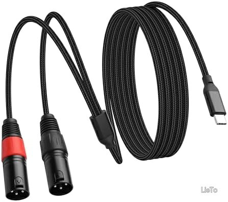 商品の特徴・SinLoon USB-Cオス- デュアルXLRオス オーディオケーブル。本製品は、スマートフォンやパソコンのUSB-Cポートを2つのXLRオスステレオ出力に変換します。パワーアンプ、アクティブスピーカー、ミキサーなどの機器に接...