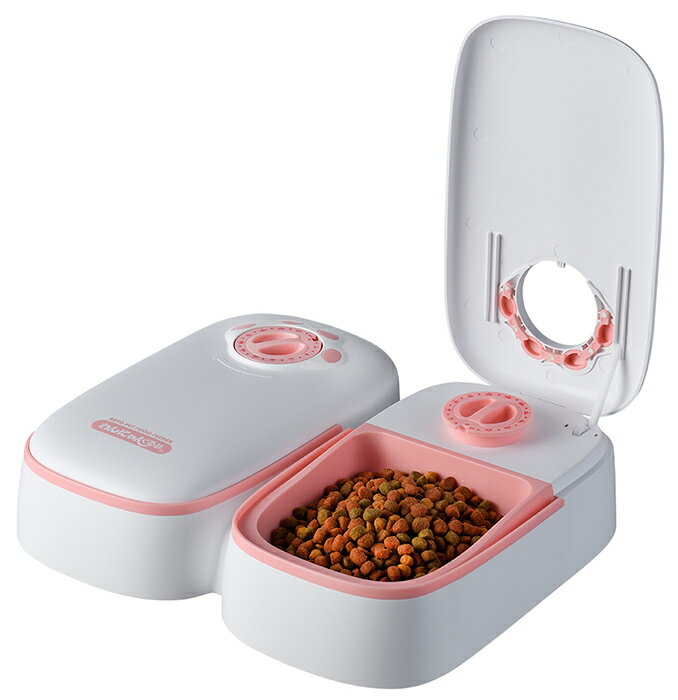 商品説明■　商品特徴・2食分セットで外出も安心 ・2つのタイマーはそれぞれ48時間までセット可能 ・ドライ、ウェットどちらのフードにも対応 ・トレーの下に市販の保冷剤が置くこと可能 ・トレーは取り外せて、水洗いOK ・設置場所を選ばない電池...