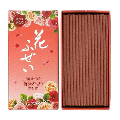 商品名 カメヤマ 花ふぜい 薔薇の香り 煙少香 100g 内容量 約100g 商品説明 ●数種のローズの香りをブレンドし、やわらかで優美な香調に仕上げました。●朝露をまとった薔薇のように、清らかで透明感のある香り。●けむり：少ない●燃焼時間...
