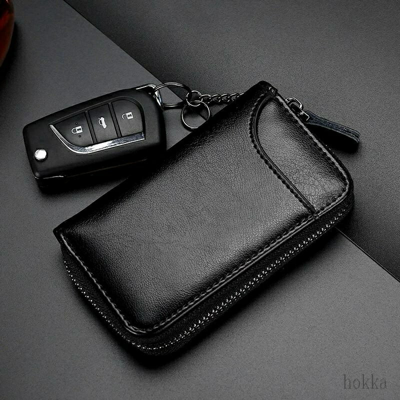 キーケース メンズ 財布 本革 スマートキー対応 カード入れ キーホルダー 小銭入れあり ファスナー ギフト プレゼント 男女兼用 大切なスマートキーや鍵をすっきりスリムに携帯できる収納ケースです、男女兼用で、プレゼントとしてもピッタリです...
