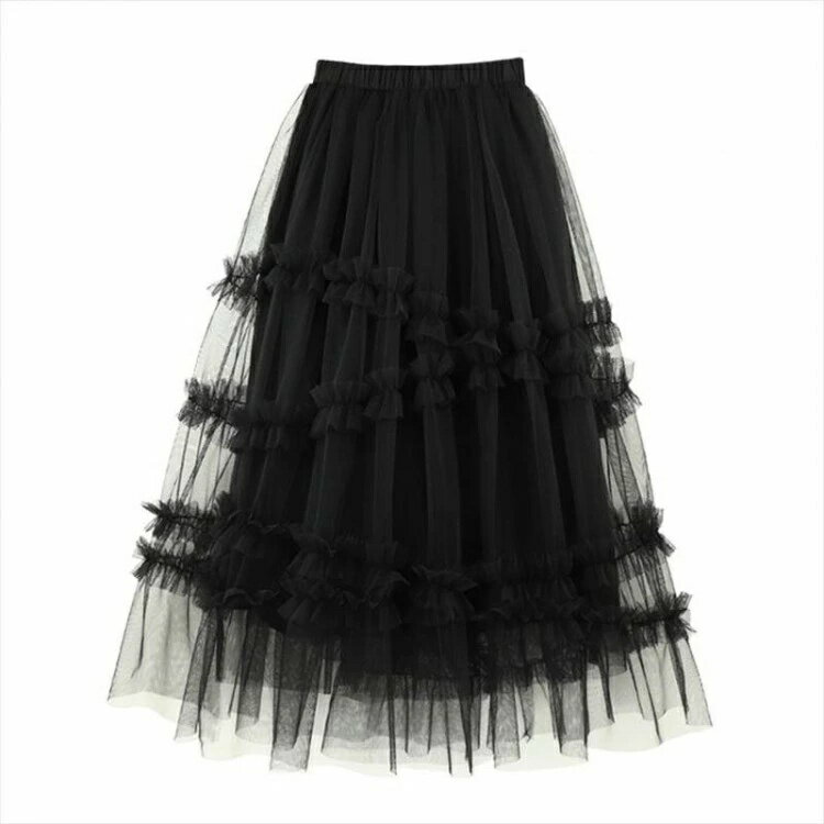 チュールフリルキッズスカートです。ふんわりプリンセス気分なガールズスカートです。たっぷりギャザーで可愛らしいデザインです。色展開 ブラック ホワイト グレー ピンク パープルサイズ 110 120 130 140 150 160サイズ(cm...