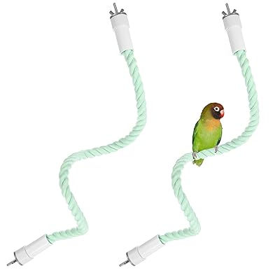 鳥かご用ロープ止まり木2本セット 長さ23.6" 心地よいグリ ップ 柔軟なロープ止まり木 クチバシと爪研ぎ用 インコ/オカメインコ/インコ用 鳥用プラ ットフォーム砂 [シアン]ブランド色シアンモデルなし商品説明【商品概要】[多目的使用]...