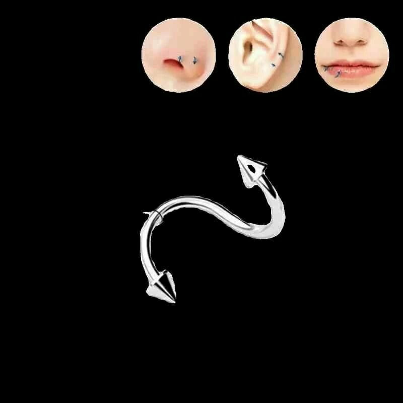 おしゃれ アクセサリー 口 唇 ピアス リップ リング チタン鋼 スパイラル S字型 鼻 耳 軟骨 レディース パンク 円錐 丸玉 16G シルバーおしゃれ アクセサリー 口 唇 ピアス リップ リング チタン鋼 スパイラル S字型 鼻 耳...