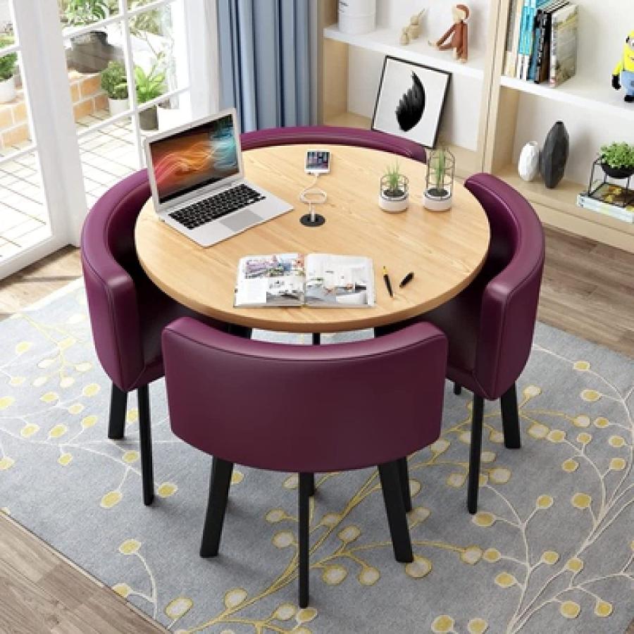 丸テーブルセット4人用 ダイニングセット 北欧 ダイニングテーブル セット 食卓セット 省スペース カフェテーブル シンプルなカジュアル丸テーブルセット4人用 ダイニングセット 北欧 ダイニングテーブル セット 食卓セット 省スペース カフ...