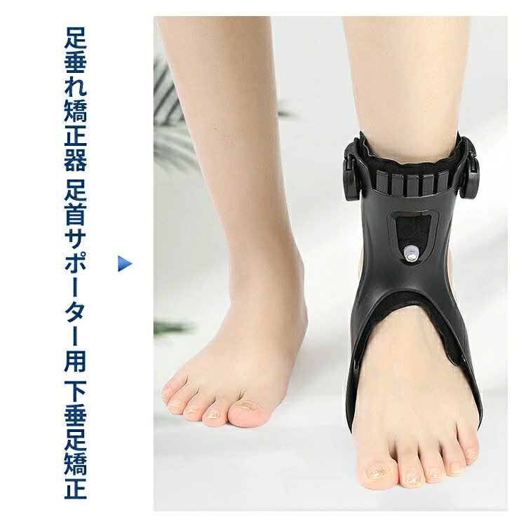商 　 品　 説　 明 【商品名】 足首サポーター 【仕様】 商品名：足首サポーター(足下垂矯正器)カラー：ブラック 素材：ポリプロピレンシェル、ok生地ライニングサイズ：S/M/L/XL適切な靴のサイズ：S:35・37ヤードM：38・40...