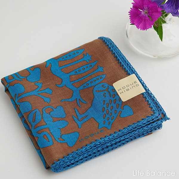 SPECIFICATION Size 48x48cm Material 綿100％（2枚合わせ） Made in 日本 COMMENT アーティストひびのこづえのハンカチコレクション。新作『ROOT』シリーズです。裏面生地との色合わせ、縁取...