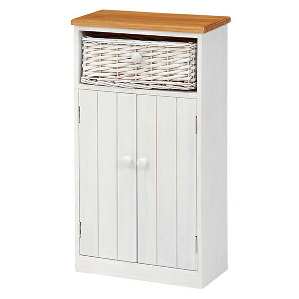 &nbsp;商品説明 ■商品サイズ（外寸）(約)幅34×奥行16×高さ62cm■成分材質主材:桐、柳 ■内寸及び補足説明・バスケット内寸:(約)幅27×奥行12×深さ9cm・扉内内寸:(約)幅30×奥行12×高さ39cm・可動棚:3cmピッ...