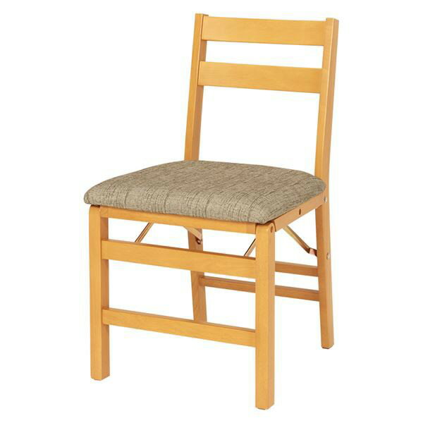 &nbsp;商品説明 ■商品サイズ（外寸） (約)幅42×奥行48×高さ76×座面高43.5cm、折りたたみ時:幅42×奥行76×高さ17.5cm ■成分材質 主材:天然木、張地:ポリエステル・合成皮革 ■内寸及び補足説明 ■折りたたみ式 ...