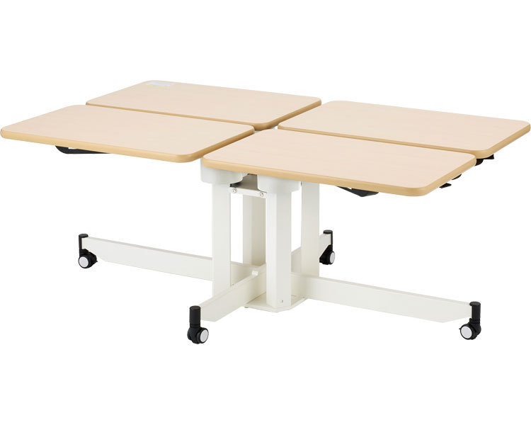 ●サイズ／高さ58.5〜81cm●重さ／83kg（台座+天板）●材質／スチール（粉体塗装）●要組立・ご利用者の自立支援と介助者の負担軽減を叶える個別昇降テーブル。・ご利用者1人1人に最適なテーブルの高さに簡単に合わせることができ、ご自分での...