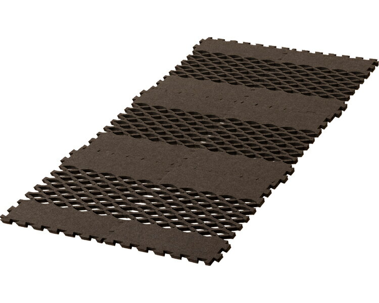 ●サイズ／連結時：約96×140〜191×厚さ1.4cm（1パーツ：約50×48〜65cm）●重さ／1.4kg（6パーツ全体）●材質／表面（ブラウン）：ポリエステル・合成繊維（アクリレート）、裏面（ベージュ）：ポリエステル・ポリプロピレン、...