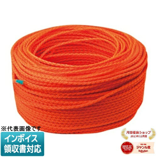 リードロープ（電線索引用ロープ）●サイズ：φ5×200m●破断荷重：3.82kN（390kgf）・本体サイズ・質量：5mm×5mm×200m・1個口・原産国：日本