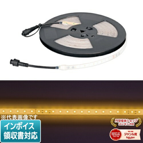 追加接続可能な屋外用テープライト(10m・電球色)●屋外用●シリコンモールドテープ●固定用両面テープ付(背面)●断面サイズ：幅12mm×高さ4mm●LED色：電球色●長さ：10m●LED数：720個●LED間隔：13.88mm●交互点滅・コ...