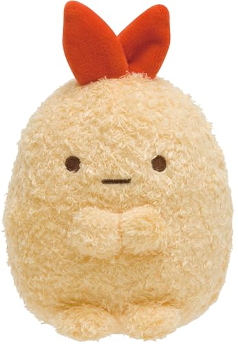 えびふらいのしっぽ-/140×110×110mm/MX81801・【サイズ】約120×100×90mm・【素材】マイクロベルボア「すみっコぐらし」から、ぬいぐるみが登場！ サイズ:約140×110×110mm マイクロベルボア製
