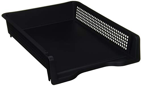 タテブラック/-/A4DT-101BK・パッケージ個数:1・本体寸法:W253×D329×H70mm・本体重量:157g・材質:ポリプロピレン●A4サイズの用紙がピッタリ収まるスタンダードタイプ ●積み重ねできるのでかさばりません
