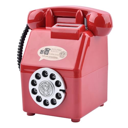 レトロレッド/ワンサイズ/20250107telephone-shapedpiggybank・Color:レッド・レトロでノストラジックな電話型のかわいい貯金箱です。公衆電話の様にコイン投入口にお金を入れる仕様となっておりますので、楽しみな...