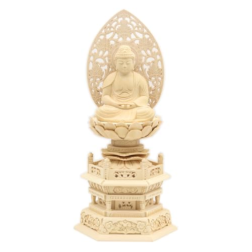 中国-/29cm x 13.5cm x 10cm/605・サイズ/総高29cm、幅13.5cm、奥行き10cm・材質：桧木（ヒノキ）・生産国：中国・身丈2.5寸、総高29cm、幅13．5cm、奥行き10cm阿弥陀如来 西方極楽世界の教主。無...