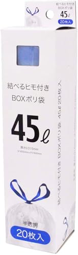 45L 20枚半透明/45L/MH-2・Style:45L 20枚・パッケージ個数:1・サイズ（1枚当り）：65×80cm 厚さ0.015mm、容量：45L・素材・材質:ポリエチレン・生産国:中国・耐冷温度:-30度ポリ袋の開口部を結べるポ...
