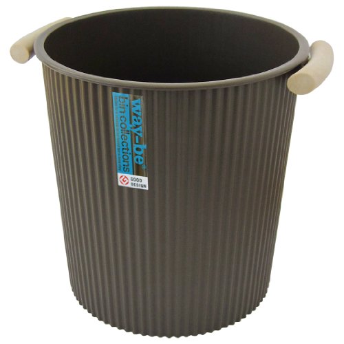 ブラウン/-/905・パッケージ個数:1・サイズ:約φ245×H265mm・重量:約594g・材質:本体/ポリプロピレン、ハンドル/ABS・原産国:日本・容量:9Lより ●段ボールの波をモチーフにしたダストビン、way-be(ウェイビー)シ...