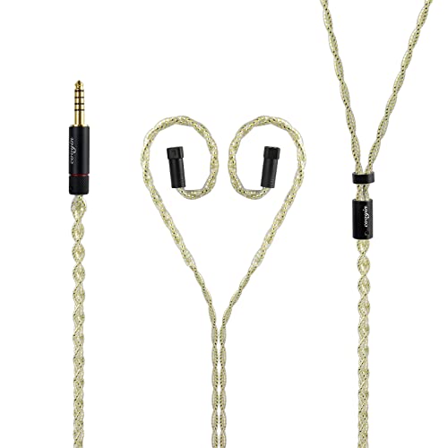 4.4mm/qdcコネクタ/-・Size:qdcコネクタColor:4.4mm・【金メッキ単結晶銀導体を採用】導体に金メッキを施した高純度単結晶銀を採用、優れた解像度と広い音場再生を実現。また、1芯あたり63本の4芯構成にすることで、信号の...