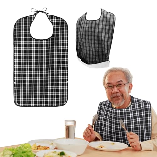 ブラック/大人/-・Color:ブラック・「食事時に汚れ防止用エプロン」 食事の時に料理の飛び跳ねや食べこぼしで洋服を汚さないように洋服の上にカバーして汚れ防止に大活躍してくれる食事エプロンが持っておけば、衣服の汚れを気にせずに、食事をより...