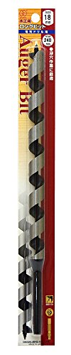 -/-/4957934031807・パッケージ個数:1・生産国:日本・サイズ:全長:310mm、有効長:240mm、軸径:10mm・入り数:1木材の貫通穴用ドリル。電気ドリル使用時のチャッキングミス軽減のため、軸部分に滑り止め加工。深穴作業...