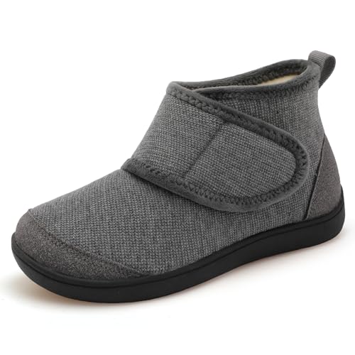 カジュアルグレー/24.0 cm/JP-JW74_Gray_37・Size:24.0 cmColor:グレー・幅広ルームシューズ：従来のルームシューズのつま先部分と比べて、つま先部分が幅広のデザインになっているため、足が自然な形に戻り、快適...