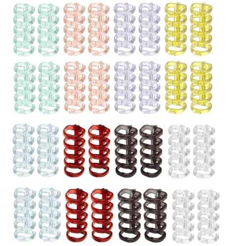 -/内穴径13mm、穴の距離6mm、高さ42mm/-・【高品質素材】耐久性に優れたプラスチック素材を使用しており、丈夫で変形しにくいです、軽量で携帯便利、繰り返し使用できます。・【複数色】8色、32個の大容量セット。必要に応じて使いたい色を...
