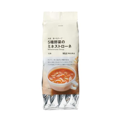 -/Pack of 1/-・Size:Pack of 1・10食商品紹介 キャベツ、人参、玉ねぎなど野菜の甘みを生かした具だくさんなトマトベースのスープです。バジルを加え、すっきりとした味わいに仕上げました。 原材料・成分 裏面表記参照