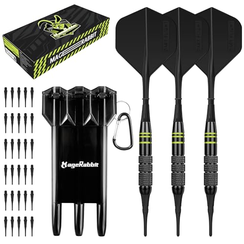 Yellow/48ミリメートル/MageRabbit・Color:Yellow・18gの軽量で柔軟な3本のダーツと30本の交換用ソフトチップが付属しています。マイダーツ・頑丈な成形フライトで耐久性に優れています。フライト・プロテクター ダー...