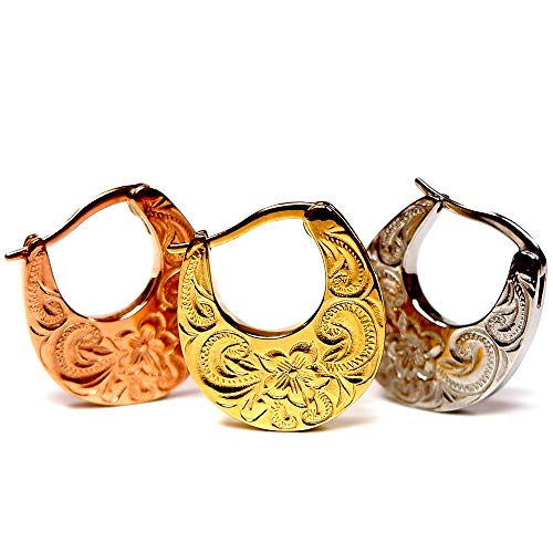 フープピンクゴールド/-/-・Color:ピンクゴールド・使用貴金属：ステンレススチール316L・直径：約19.0mm 横：約15.0mm 幅：約2.0mm・付属品：ジュエリーバック