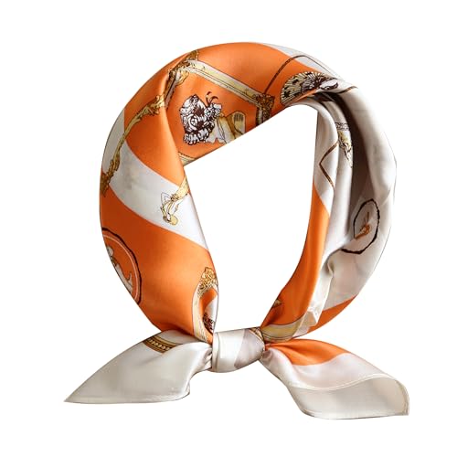 ネックウォーマーOrange White/-/BRMM000・Color:Orange White・シルク100％