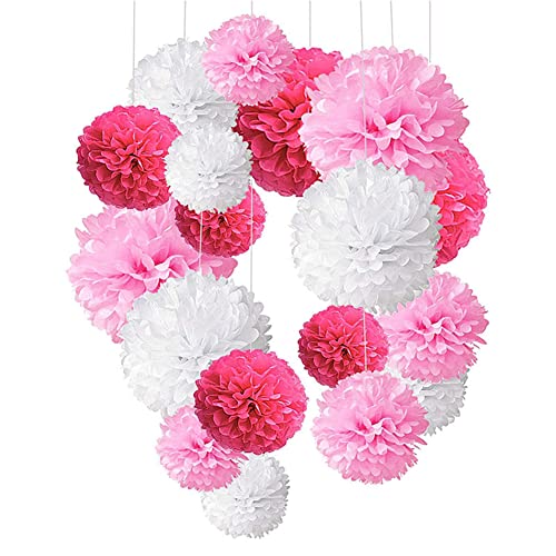 ピンク/20cm 25cm 30cm/-・Color:ピンク・20cmペーパーフラワーx6個、25cmペーパーフラワーx6個、30cmペーパーフラワーx6個、三つの色・パーティー気分を盛り上げることに欠かせない飾り付けセット・開いて形を整え...